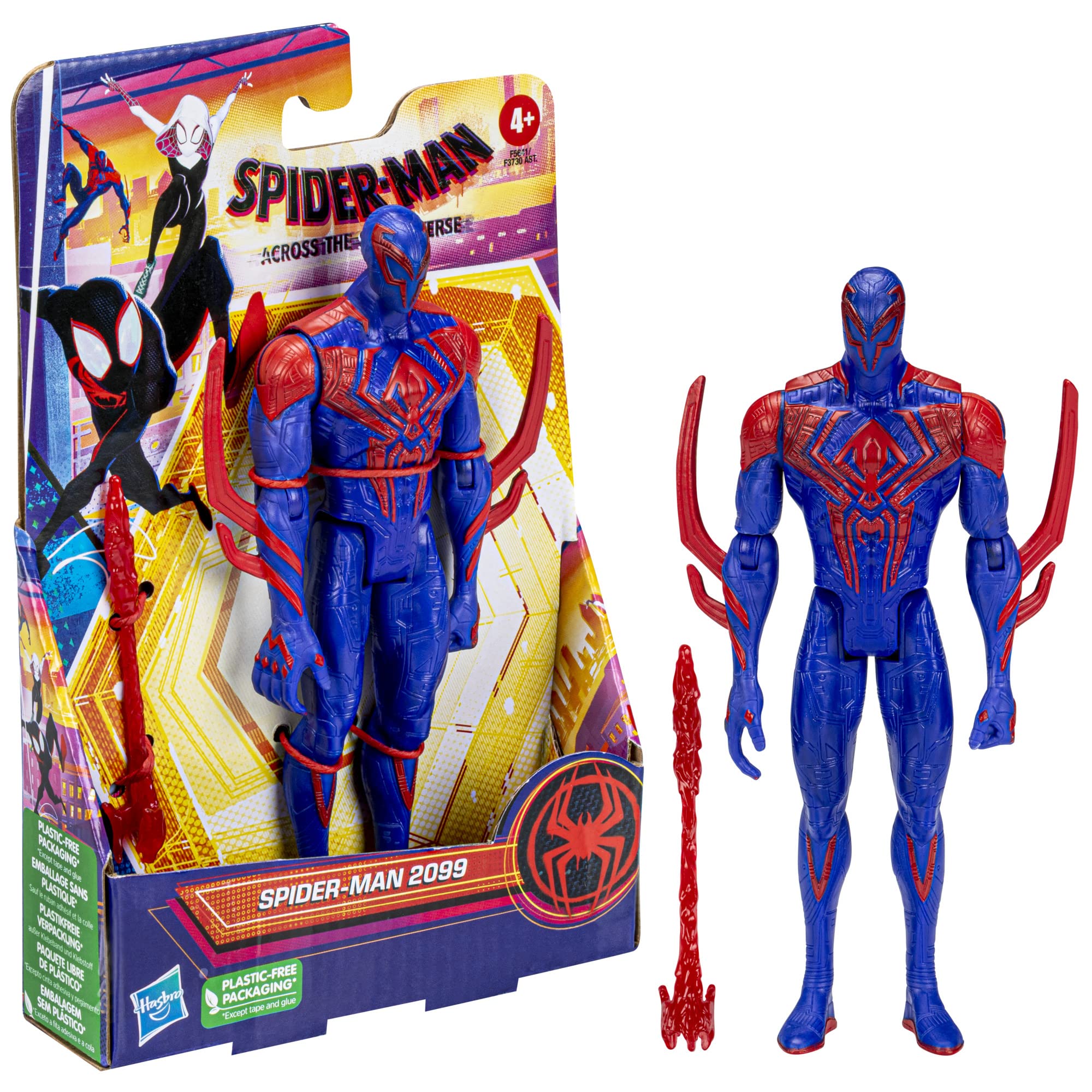 Marvel Spider-Man: Across The Spider-Verse Spider-Man 2099 Toy, 6-Inch-Scale Action Figure, Super Hero Toys, Ages 4 and Up