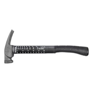 Boss Hammer Construction Grade Ti64 Titanium Hammer with Tough-Fiber Shock-Absorbing Fiberglass Handle - 14 oz, No-Slip Grip, Milled Faced - BH14TIPFM