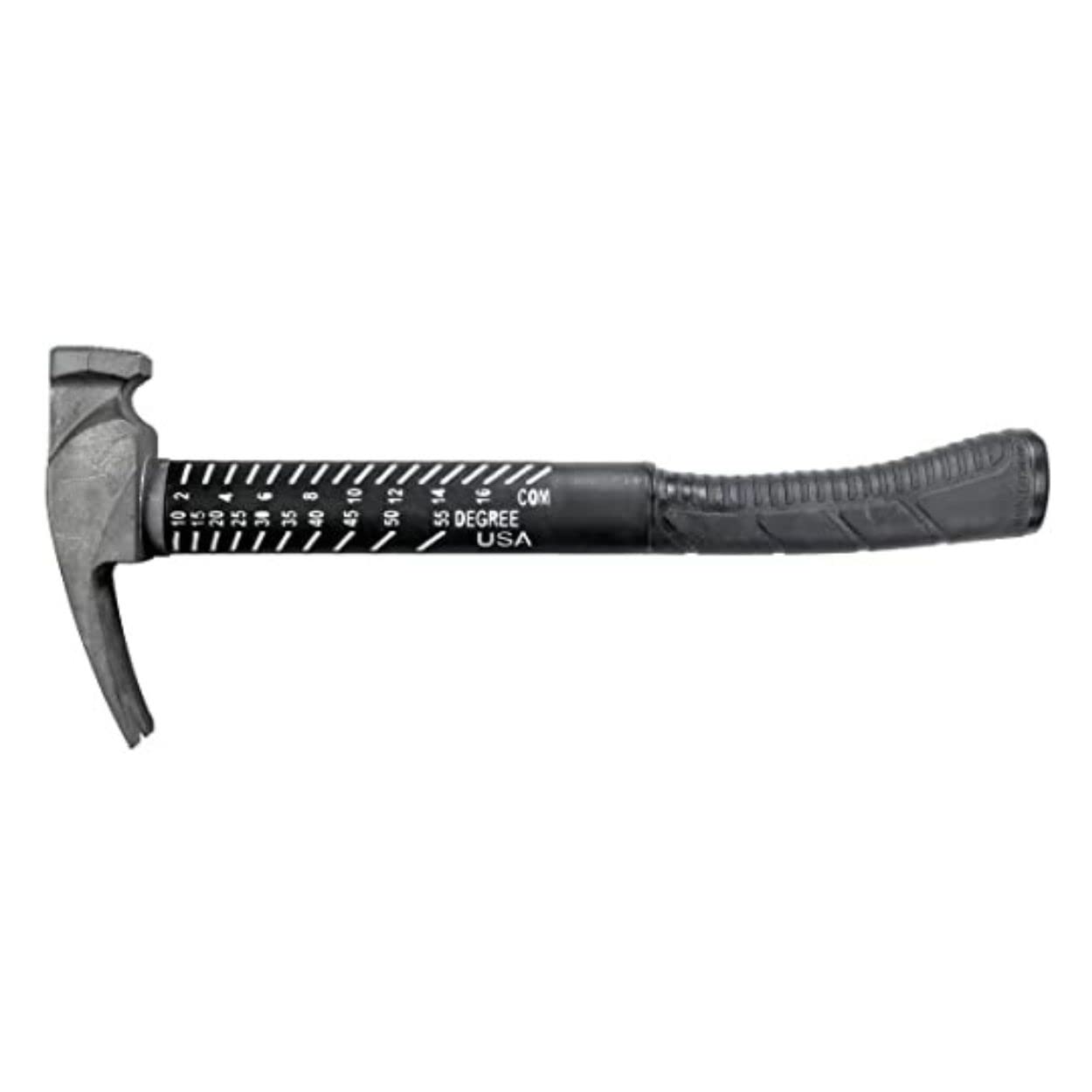 Boss Hammer Construction Grade Ti64 Titanium Hammer with Tough-Fiber Shock-Absorbing Fiberglass Handle - 14 oz, No-Slip Grip, Milled Faced - BH14TIPFM