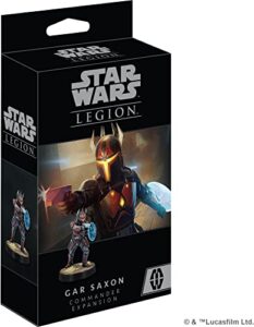 star wars: legion gar saxon commander expansion - ruthless mandalorian precision! tabletop miniatures strategy game for kids and adults, ages 14+, 2 players, 3 hour playtime, made by atomic mass games