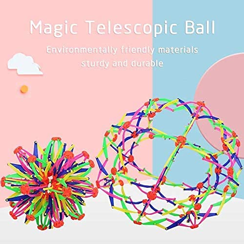 Expandable BreathingColorful Inflatable Ball Expandable Magic Ball, Suitable for Practicing Yoga, deep Breathing, Toy Ball relieves Stress and Anxiety Boys and Girls