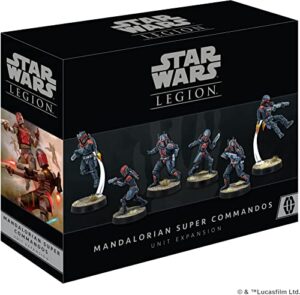 star wars: legion mandalorian super commandos unit expansion - tabletop miniatures game, strategy game for kids and adults, ages 14+, 2 players, 3 hour playtime, made by atomic mass games