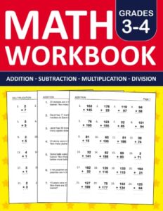 math workbook grade 3 & 4 addition, subtraction, multiplication, and division exercises: 3rd grade and 4th grade math practice workbook with 880 ... |math worksheets for grade 3 & 4 (ages 8-10)