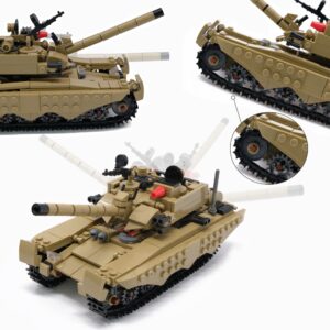 Army Tank Toy Building Blocks Set Compatible with Lego, Create a Armored Tank or 16 Small Military Models, with Toy Soldiers, Great Army Men Toys Gifts for Boys Kids and Teens Age 6+ Year Old