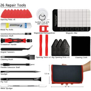 150 in 1 Precision Screwdriver Set, Computer Repair Tool Kit, Laptop Screwdriver Kit, Electronics Repair Tool Kit for PC MacBook Cell Phone iPhone Nintendo Switch PS4 Xbox Controller(Red)