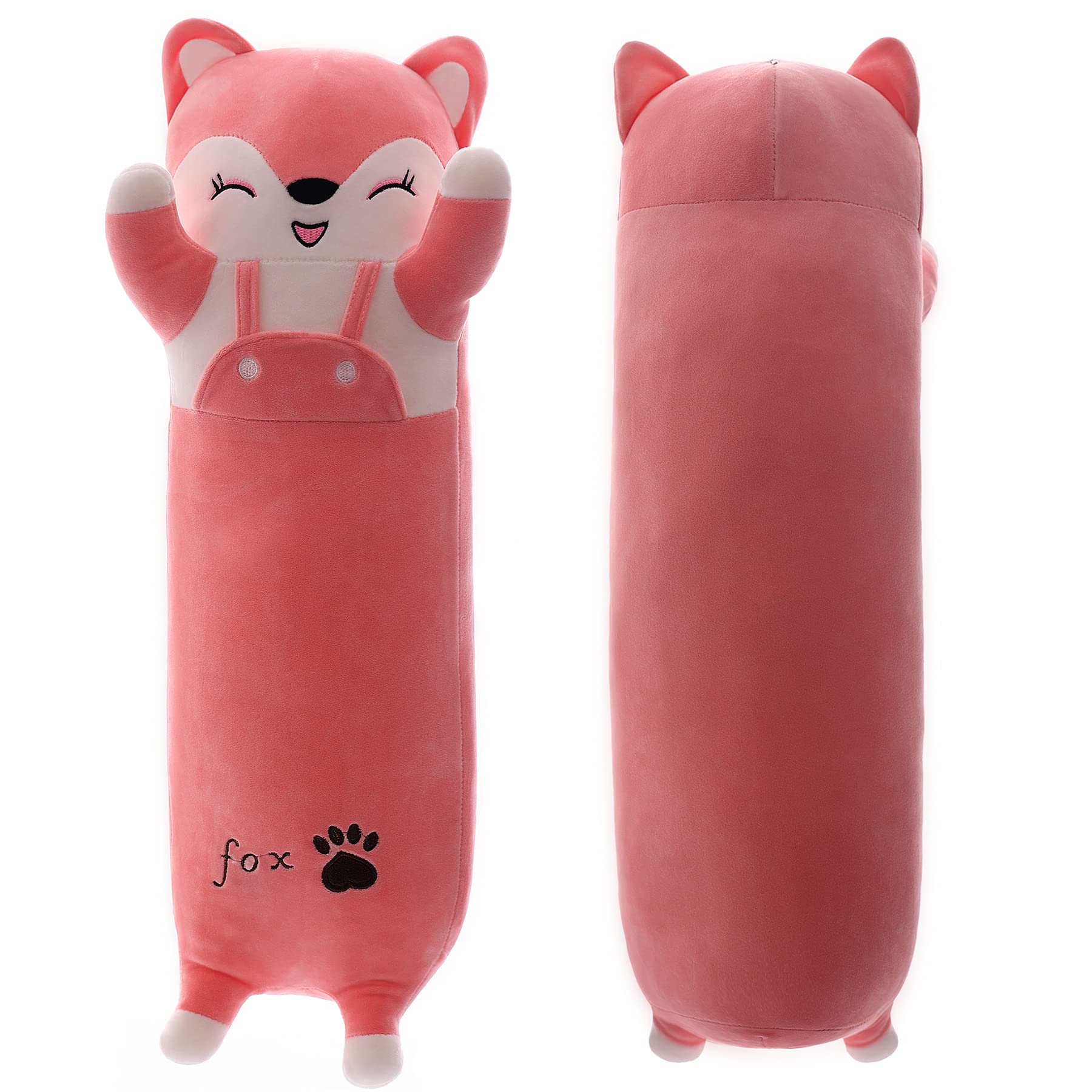 MIAOHAHA Soft Plush Fox Doll Kids Plush Toy Pillow, Lovely Pink Fox Plushies Hugging Pillow Stuffed Animal Toy Gift for Kids and Girlfriend On Chrismas, Birthday(Fox, 70cm/27.6in)