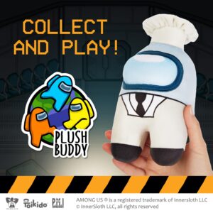 P.M.I. Among Us Plush Buddies | 8-Inch-Tall Among Us Plushie Collectibles | Playable Among Us Toys | Among Us Kids’ Toys Licensed Plush (White My Name Chef)