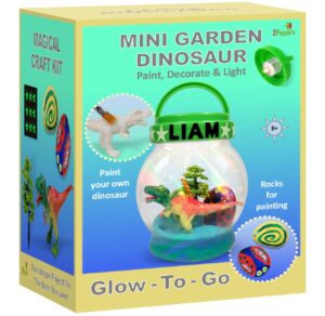 2pepers diy light up dinosaur nightlight arts and crafts for kids, best birthday gifts for boys & girls ages 3 4 5 6 7 8 years old, fun stem kit for kids