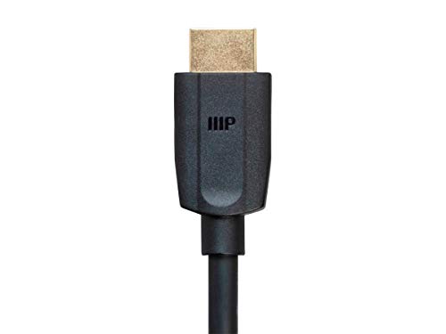 Monoprice 8K Ultra High Speed HDMI Cable - HDMI 2.1, 8K@60Hz, 4K@120Hz, 48Gbps, HDR, VRR, 15ft, Black