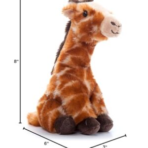 The Petting Zoo Giraffe Stuffed Animal Plushie, Gifts for Kids, Wild Onez Babiez Zoo Animals, Giraffe Plush Toy 6 inches