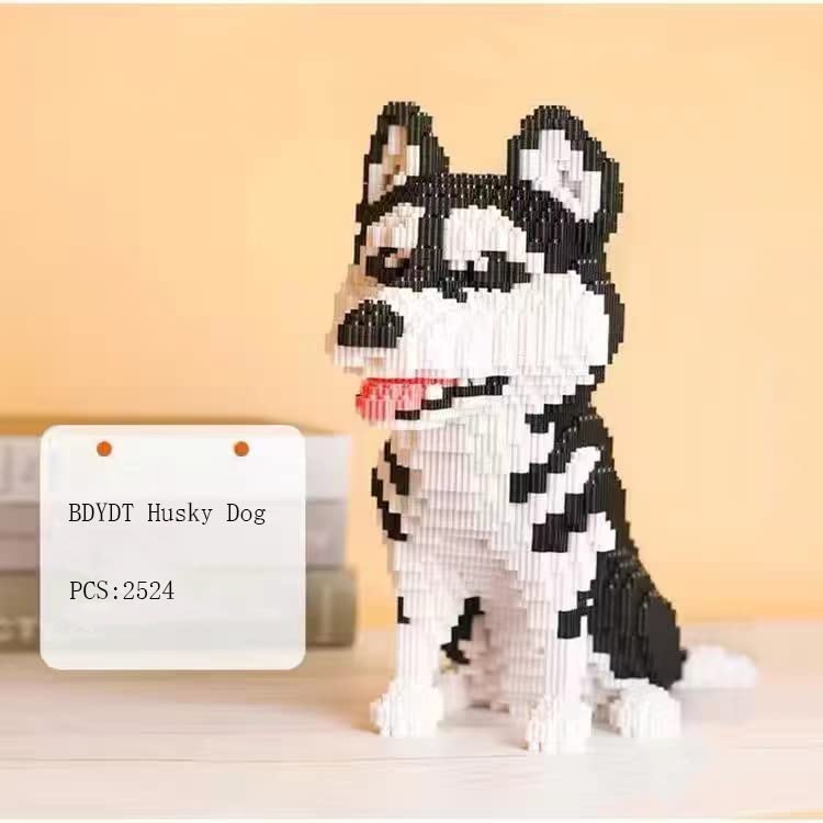 BDYDT Dog Husky Micro Building Blocks Set（2524PCS） Gift for Adults and Kids