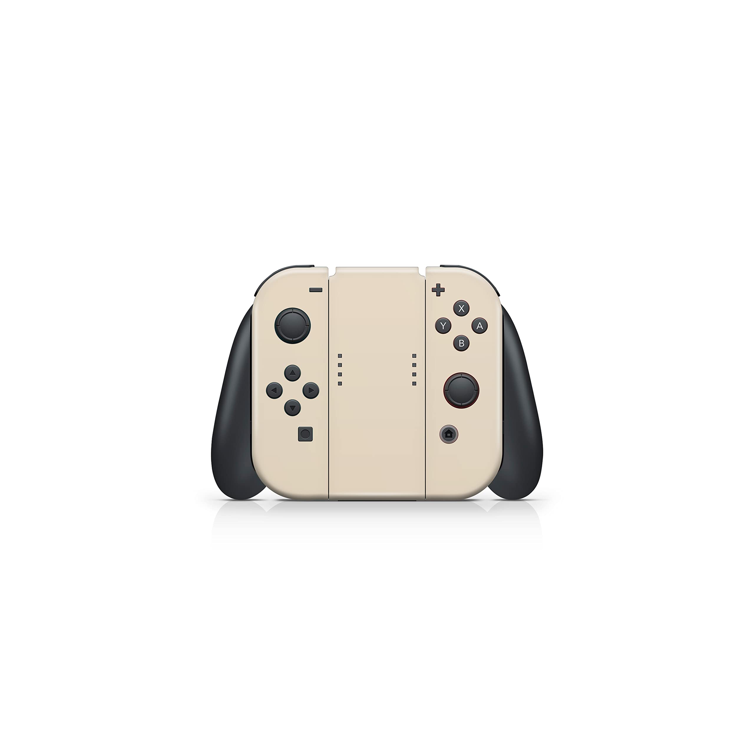 Tacky Design Classic Pastel Solid Color Skin Compatible with Nintendo Switch Skin Wrap Cover, Brown, Cream, and Beige Skin for Nintendo Switch Stickers, Premium Vinyl 3M Full Wrap Decal (Beige)