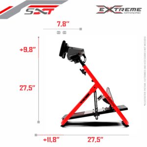 Extreme Sim Racing Wheel Stand Cockpit SXT V2 Racing Simulator - Racing Wheel Stand RED Edition For Logitech G25, G27, G29, G920, G923, Thrustmaster And Fanatec - WHEEL LOCKS INCLUDED