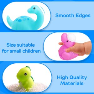 TOY Life Dinosaur Bath Toys for Kids Ages 4-8, Bath Toys for Kids Ages 1-3, Light Up Bath Toys for Boys Girls, Toddler Bath Time Toy, Baby Bath Toys, No Hole Bath Toys, Bathtub Toy for Toddler.