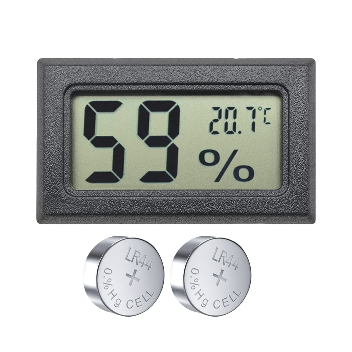 8PCS Mini LCD Digital Thermo-Hygrometer Thermometer, diymore Humidity Temperature Tester Embedded Mini Hygrometer Indoor Room with Batteries(Only ℃ Display)