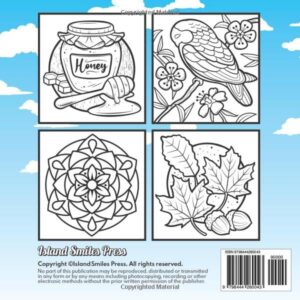 Bold and Easy Large Print Coloring Book: 40 Big and Simple Designs for Adults, Seniors and Beginners. Animals, Flowers, Food, Still Life, Simple Mandalas and more.