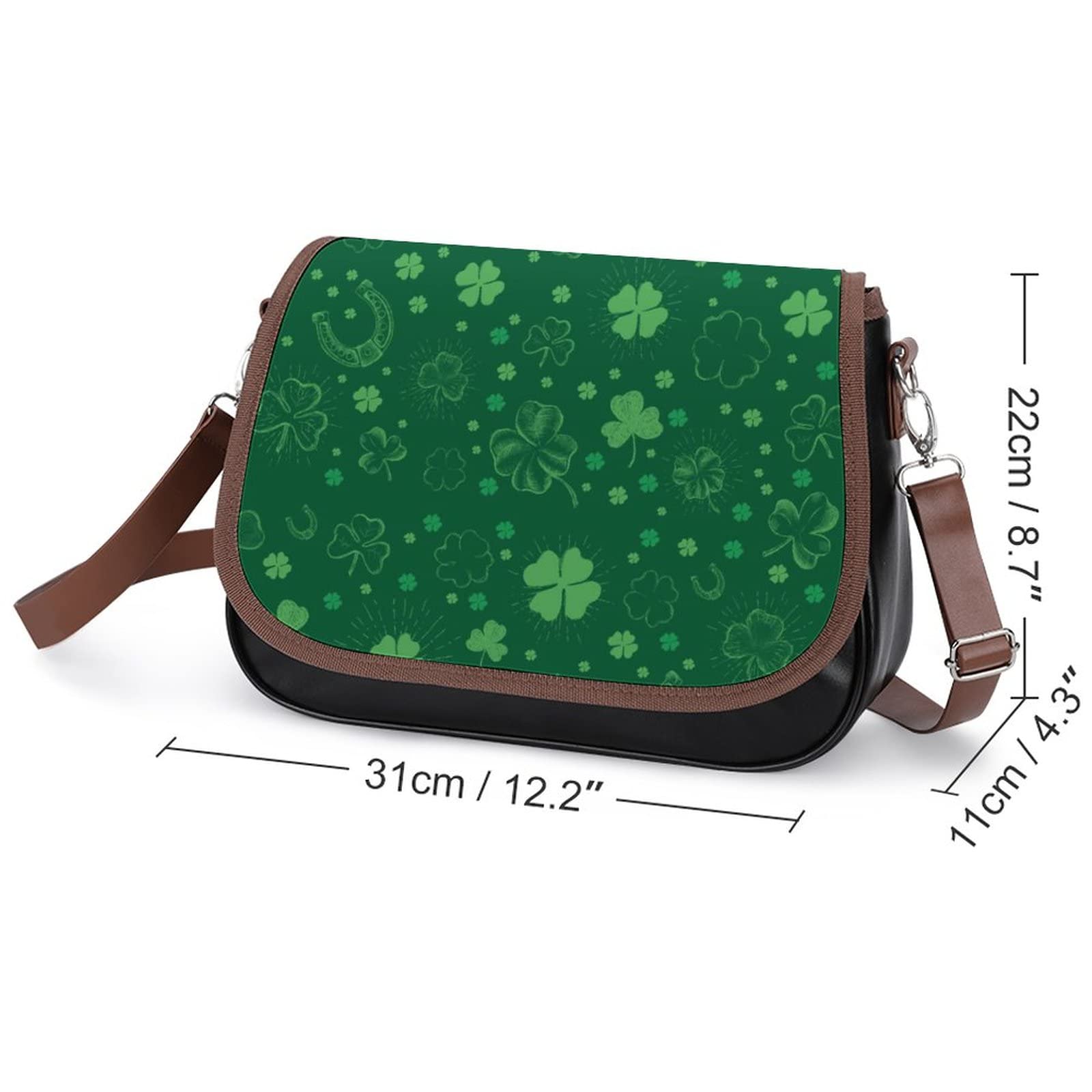 St. Patrick's Day Women's Vintage Crossbody Shoulder Bag Leather Handbags Small Purse