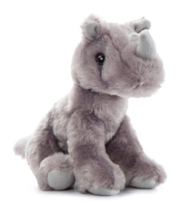 the petting zoo rhino stuffed animal plushie, gifts for kids, wild onez babiez zoo animals, rhinoceros plush toy 6 inches