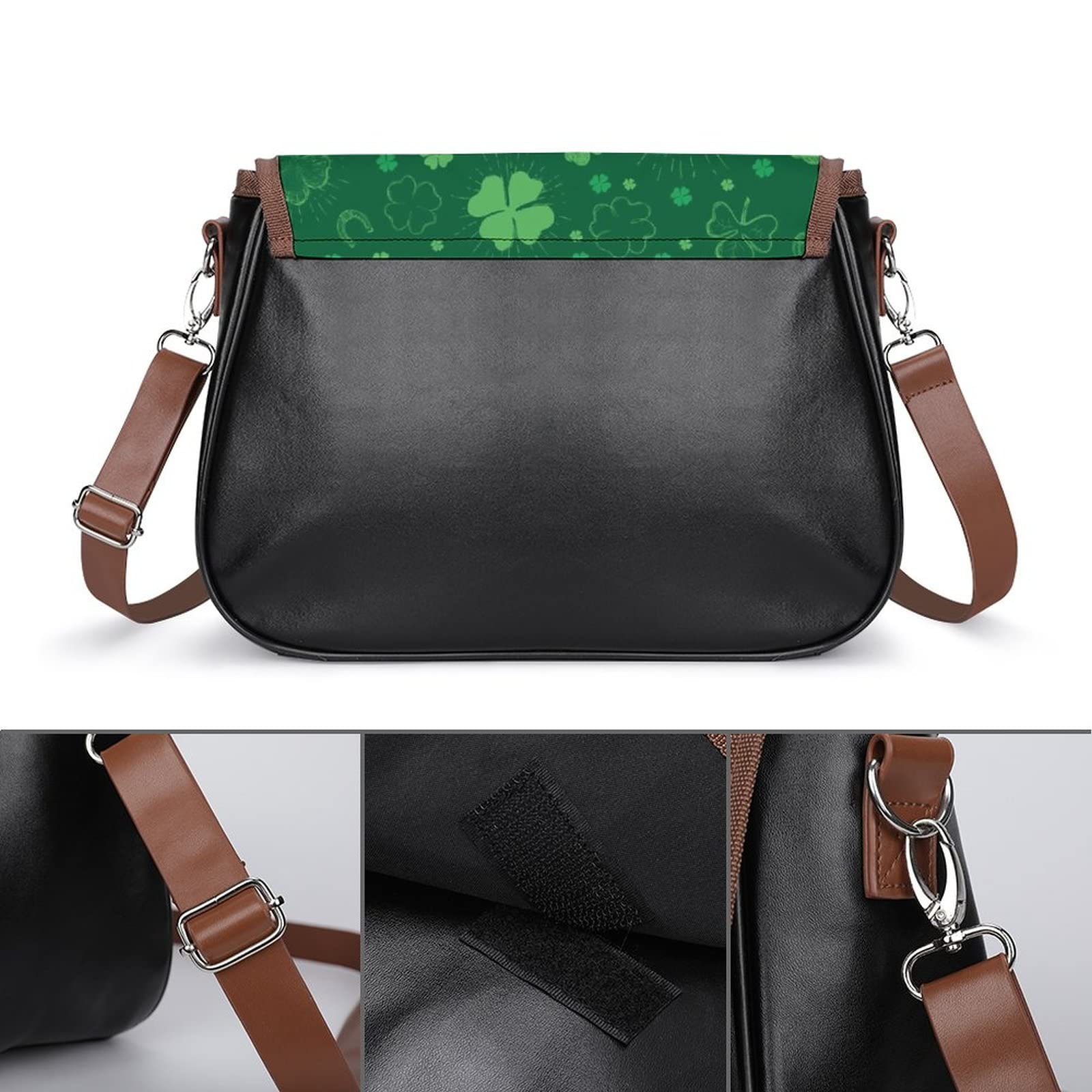 St. Patrick's Day Women's Vintage Crossbody Shoulder Bag Leather Handbags Small Purse