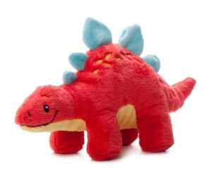 the petting zoo baby stegosaurus stuffed animal plushie, dinosaur animals, zoologee red dinosaur plush toy 11 inches