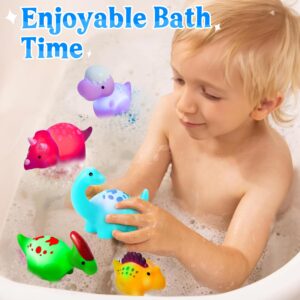 TOY Life Dinosaur Bath Toys for Kids Ages 4-8, Bath Toys for Kids Ages 1-3, Light Up Bath Toys for Boys Girls, Toddler Bath Time Toy, Baby Bath Toys, No Hole Bath Toys, Bathtub Toy for Toddler.