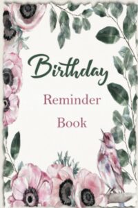 birthday reminder book: pocket size 4x6" | important dates reminder book for birthdays, anniversaries, and celebrations | jan- dec monthly index | to remember month by month diary.