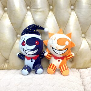 yobel 2pcs Sundrop and Moondrop Plush Toys 9.8 Inch, FNA.F Plushies, Stuffed Animal for Security Fans