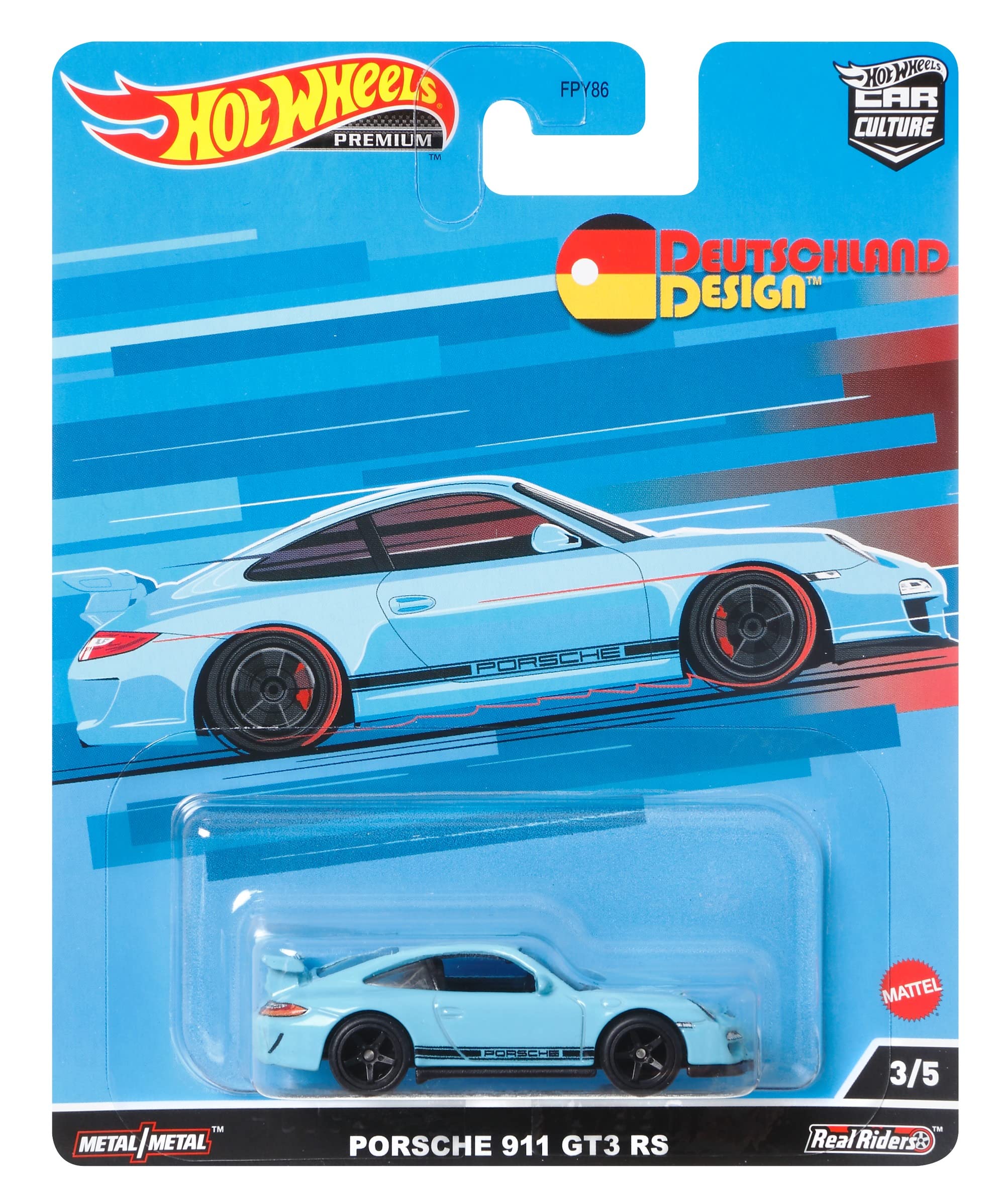 Hot Wheels Car Culture Circuit Legend, Premium 1:64 Scale Die-Cast Porsche 911 GT3 RS, Collectable Vehicle