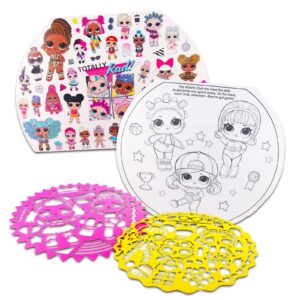 LOL Doll Stencil Activity Book - LOL Doll Arts and Crafts Bundle with Giant Activity Book Including Stickers, Stencils, lol doll stickers