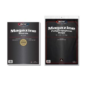 bcw magazine bag and backing board - 100 ct