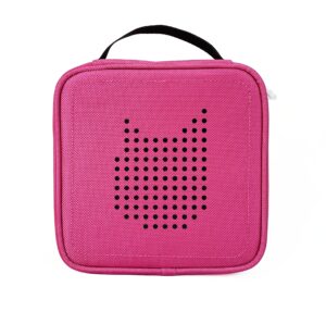 tonies carrying case - secure protection for up to 10 characters - pink