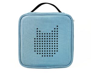 tonies carrying case - secure protection for up to 10 characters - light blue