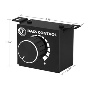 Taramps Universal Bass knob Control Car Bass Controller Volume Regulator Knob Amplifier RCA Audio ON/Off for Amp, Durable, Volume Remote, Black, Small, Adjuster