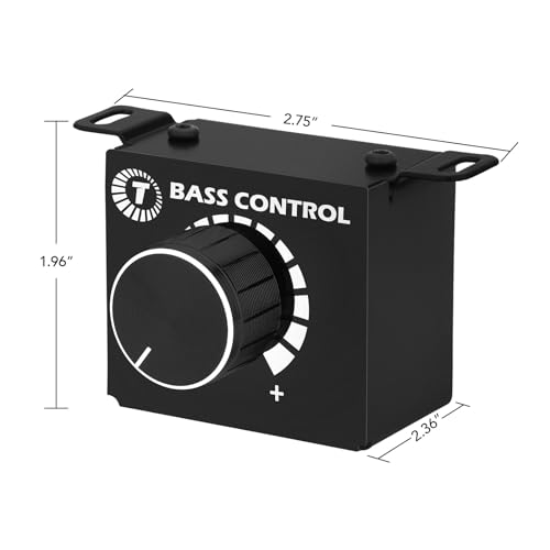 Taramps Universal Bass knob Control Car Bass Controller Volume Regulator Knob Amplifier RCA Audio ON/Off for Amp, Durable, Volume Remote, Black, Small, Adjuster