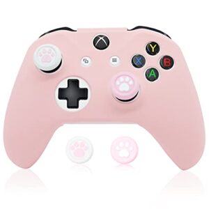 BRHE Xbox Ones Controller Skin Cover,Anti-Slip Silicone Cover Skin Case for Xbox Ones/X Controller with Thumb Grips Caps x 2