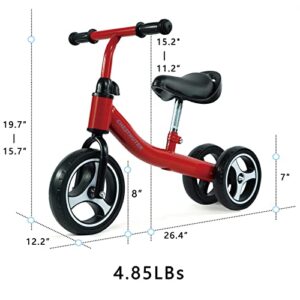 CHESTNUTER Baby Balance Bike, 1 2 3 Year Old Gifts,Ride on Toys for 1 Year Old, Best First Birthday Gift, Toddler Bike with 3 Wheels no Pedal