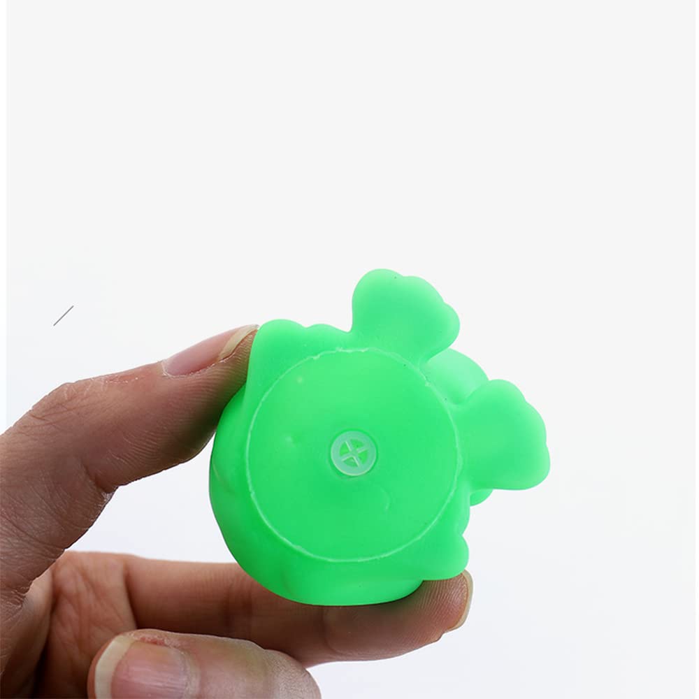 Baby Bath Toys 4Pcs Rubber Green Frog Family Squeak Float Bath Ducks Bath Tub Shower Toys for Toddlers Boys Girls