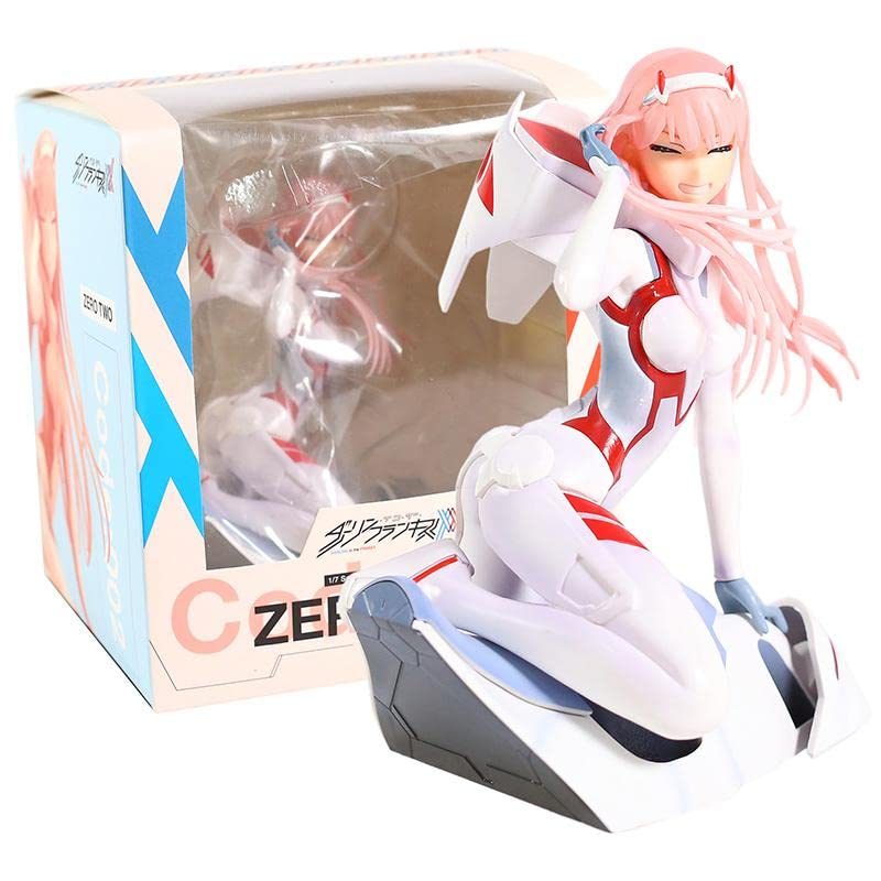 Zero Two Darling in The FRANXX Code 002 PVC Anime Statue Model (Color: White) in Display Box