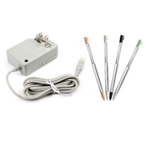 dsi charger bundle, 1 pack charger and 4 pack stylus pen for nintendo dsi