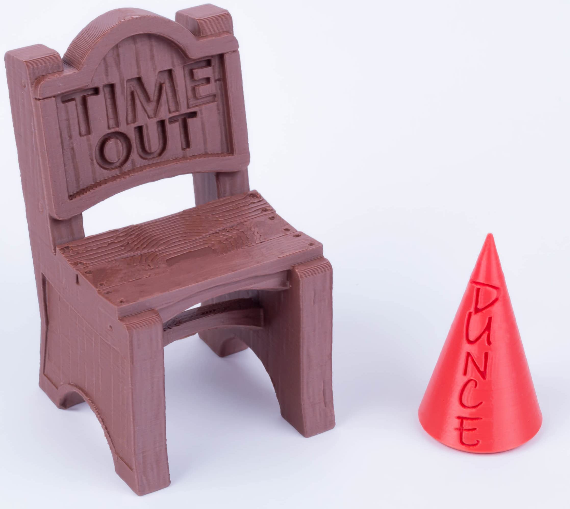 Chair of Shame with a Dunce Cap, Time Out Chair, Dice Jail for Poorly Rolling Dice, 3D Vikings (3 Pack)