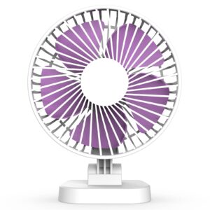 koonie usb small desk fan with strong airflow, 4 inch mini personal quiet fan, 3 speeds, 40° head adjustment for desktop office,table