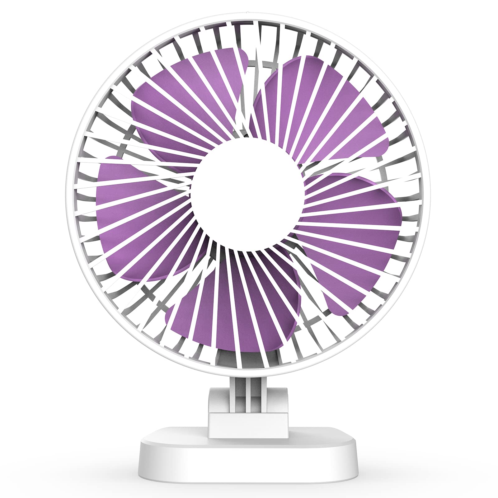 Koonie USB Small Desk Fan with Strong Airflow, 4 Inch Mini Personal Quiet Fan, 3 Speeds, 40° Head Adjustment for Desktop Office,Table