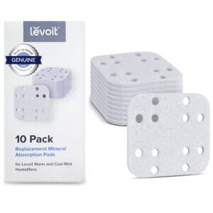 levoit humidifier replacement filters 10-pack, mineral absorption pad,compatible with lv600s,lv600hh,oasismist450s,capture fine particles in water tank to improve humidification efficiency,white,18x24