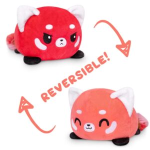 TeeTurtle - The Original Reversible Red Panda Plushie - Light + Dark Red - Cute Sensory Fidget Stuffed Animals That Show Your Mood