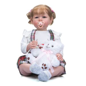 Reborn Baby Dolls 28 Inch Girl Realistic Silicone Vinyl Newborn Baby Dolls Lifelike Baby Dolls with Clothes & Toy Accessories for Age3+