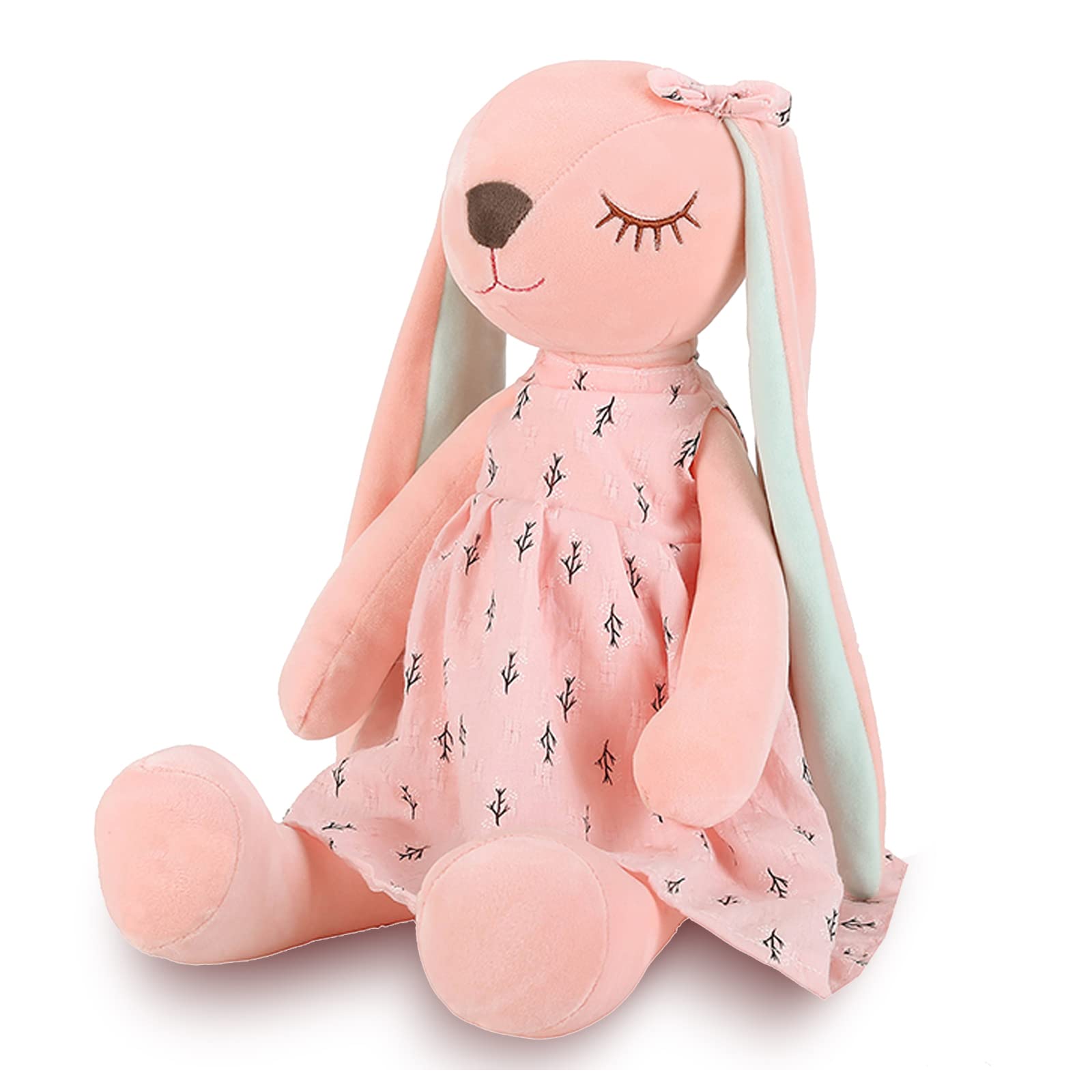 Keludu Set of 2 Kawaii Plush Bunny Easter Stuffed Animal, 16.5 in Super Soft Rabbit Doll with Long Ears for Girls/Kids/Babies