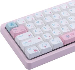 jomkiz 132 keys pbt keycaps,dye sublimation xda profile keycaps customized ansi layout keycaps set compatible with cherry mx switches mechanical keyboards