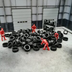 ND 100 Pack 1:64 Rubber Tire Diorama Diorama Display Model Scene Accessories Toy