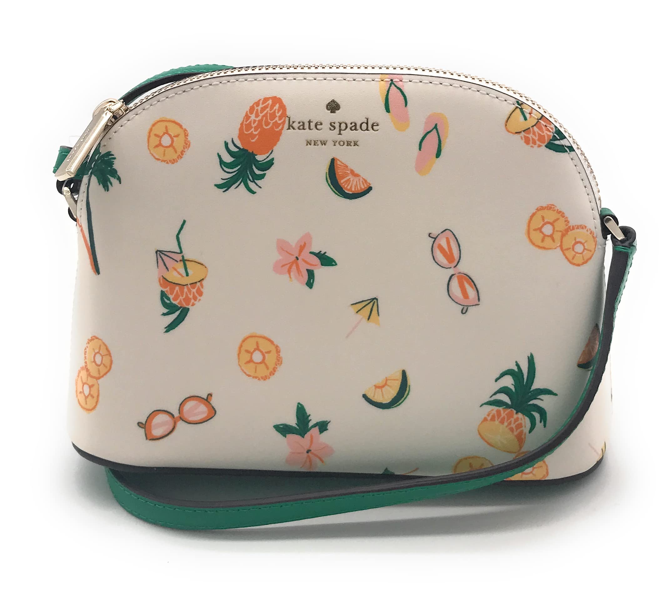 Kate Spade New York Kali Small Dome Crossbody (Cream Multi Tropical)