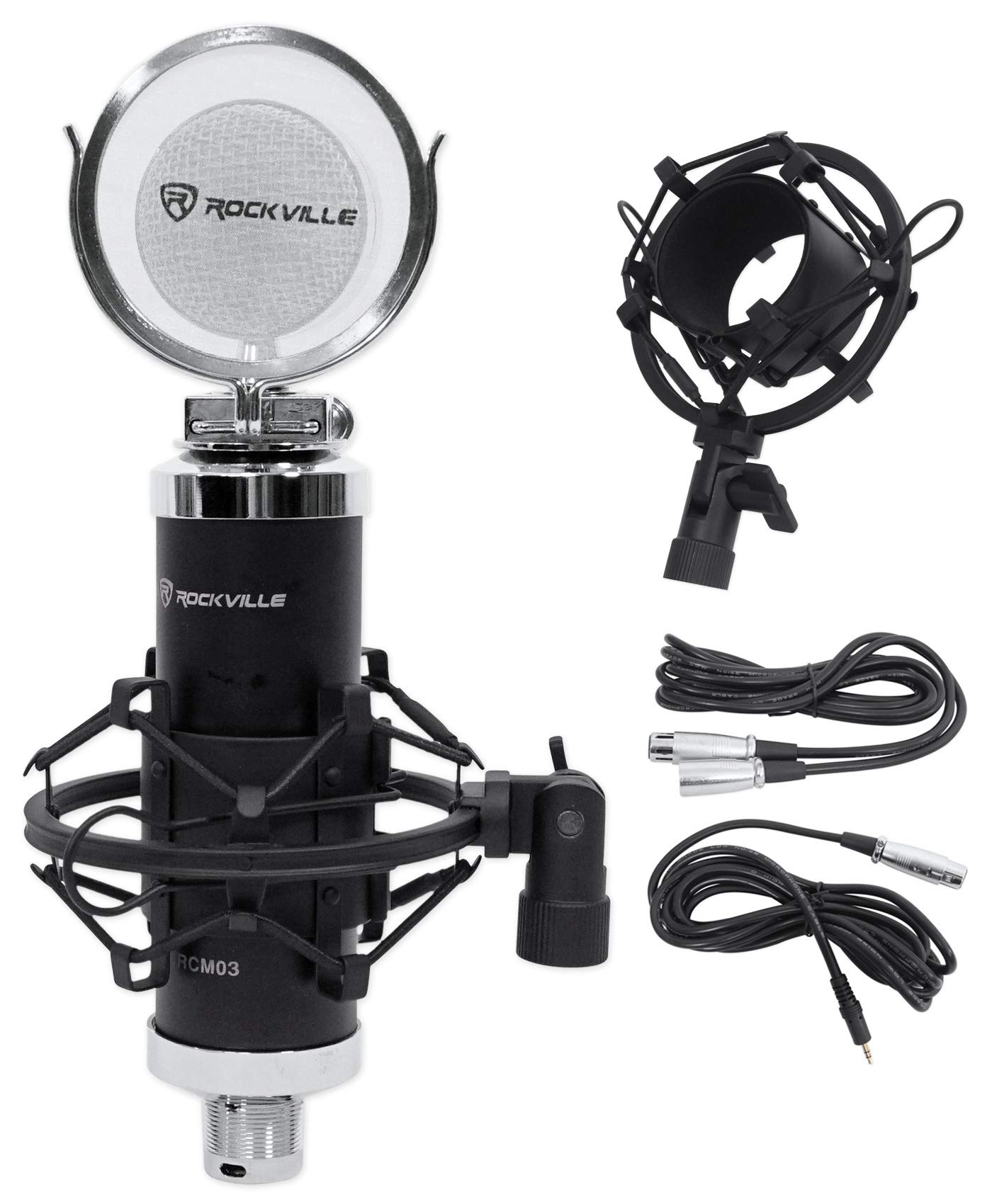 Rockville 2-Person Podcast Podcasting Recording Bundle w/Mics/Mixer/Headphones